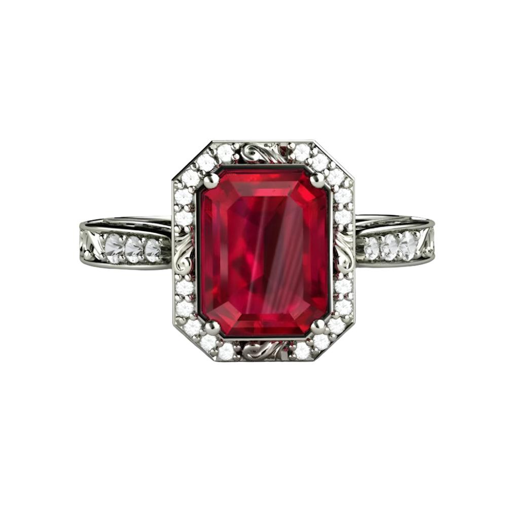 ruby and diamond ring antique